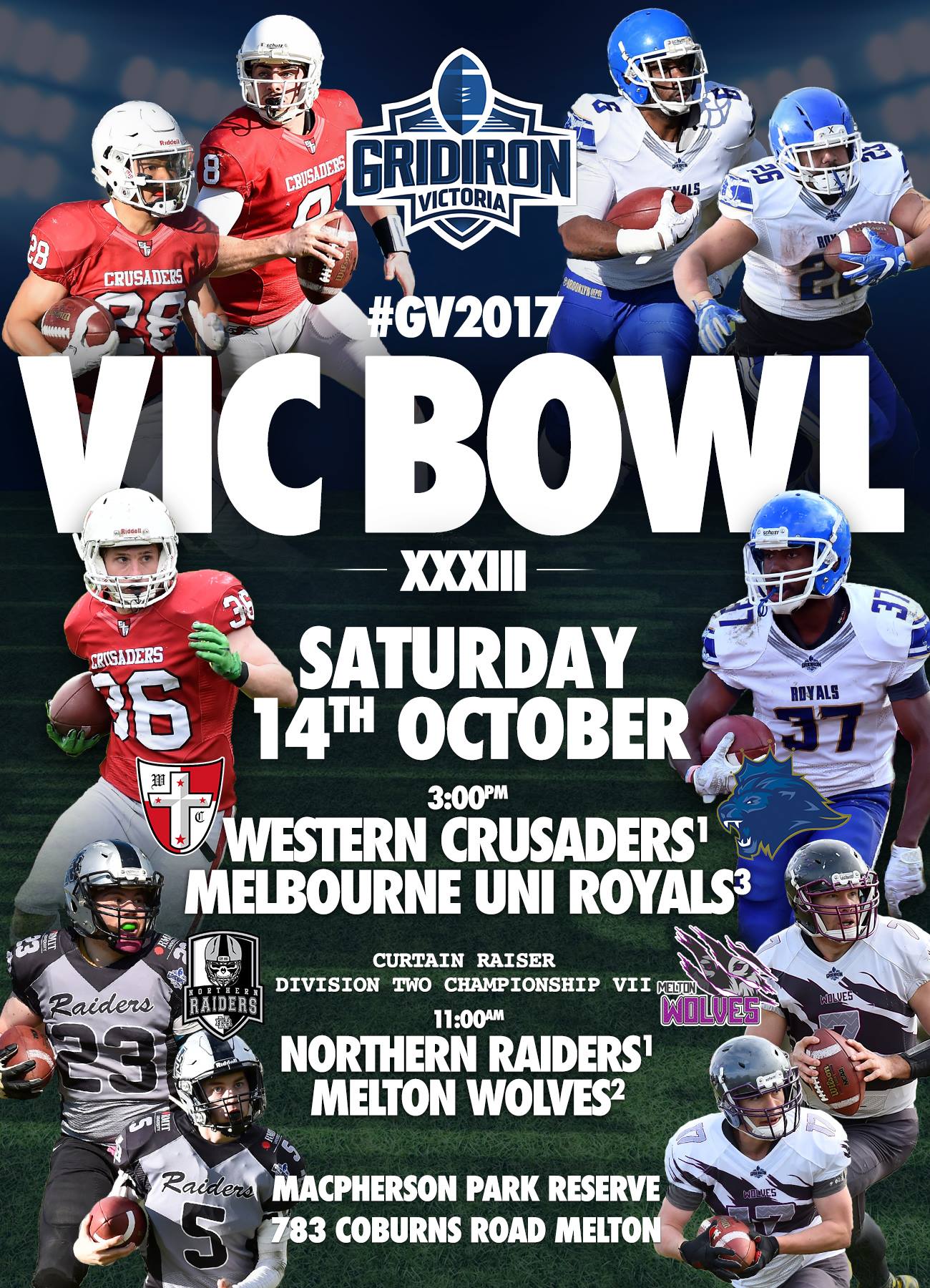 2017 Senior Men’s Season - Gridiron Victoria